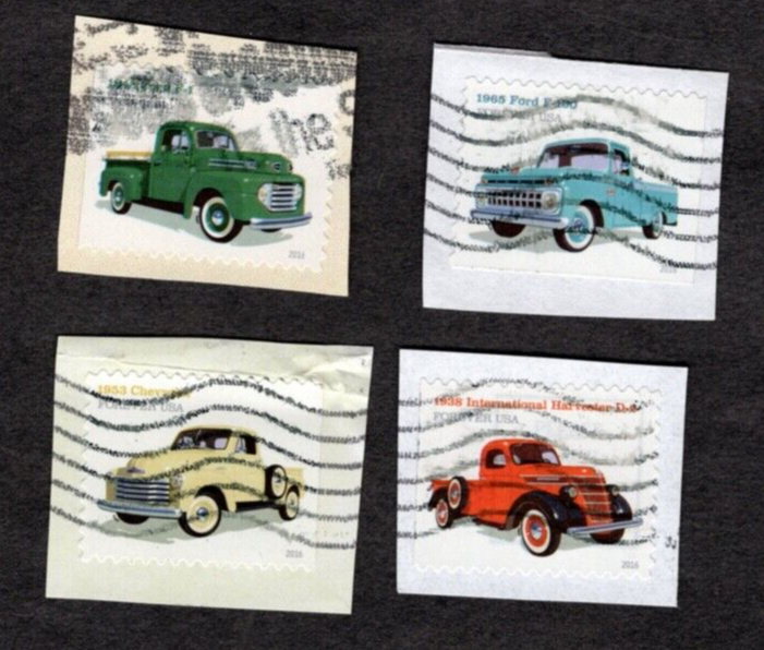 #5101-04 Pick-up Trucks, Used Se-Tenent Set of 4 Forever (47 cent) On ...