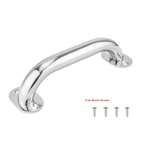 Boat Stainless Steel Handrail 200mm Round Grab Handle Polished Marine ...