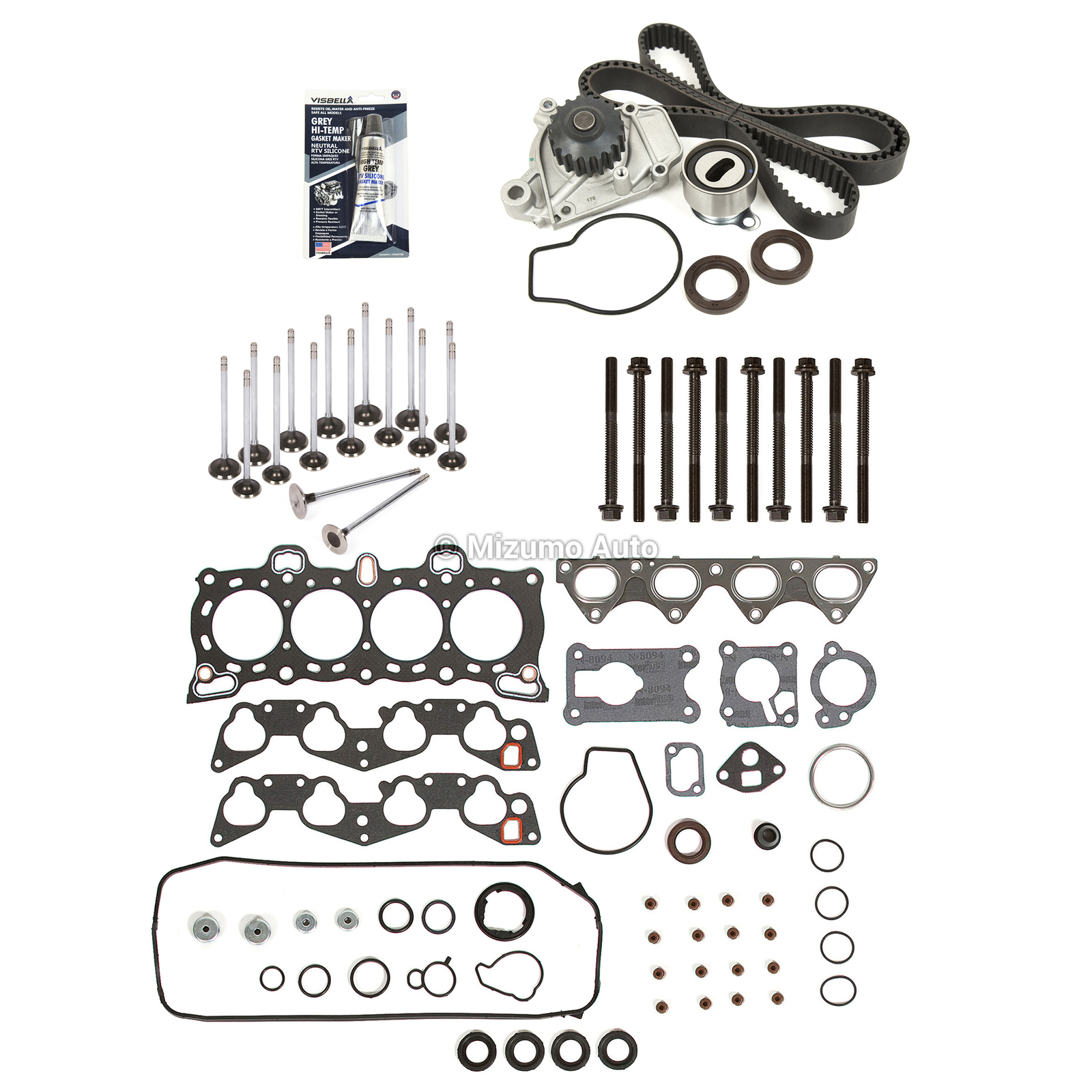 Head Gasket Set Valves Timing Belt Kit Fit 92-95 Honda Civic D15B1 ...