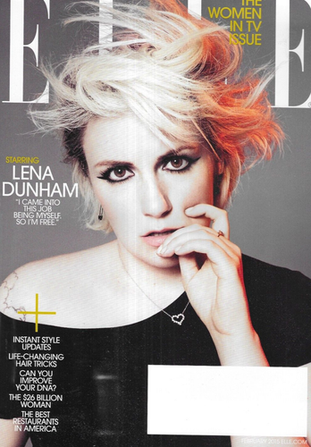Elle Magazine Lena Dunham Women in TV Issue Fashion Hair Tricks Instant ...