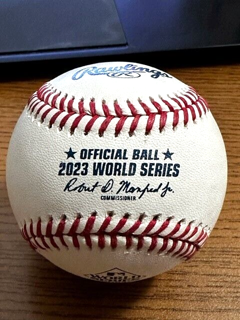 ERIC NADEL 5 SIGNED AUTOGRAPHED 2023 WORLD SERIES BASEBALL! Rangers ...