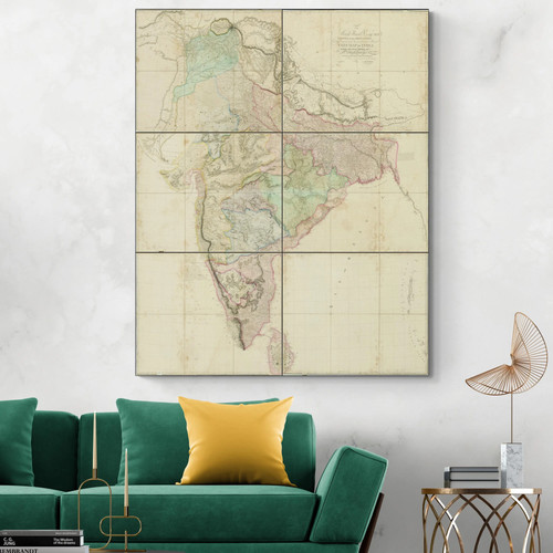 1804 Arrowsmith Map of India British Colonial Provinces, Rivers, Towns ...