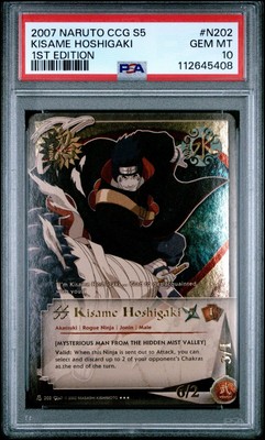 Kisame Hoshigaki PSA 10 GEM MINT Naruto CCG S5 #N202 1st Edition - POP ...