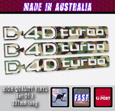 D4D Turbo Sticker Decal fit toyota - Highest Quality CAMO Vinyl UV ...