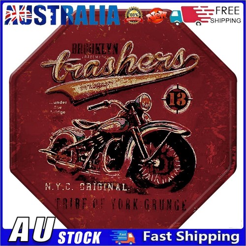 Octagon Metal Sign Plaque Tin Signs Motorcycle Tin Plate Art Wall ...