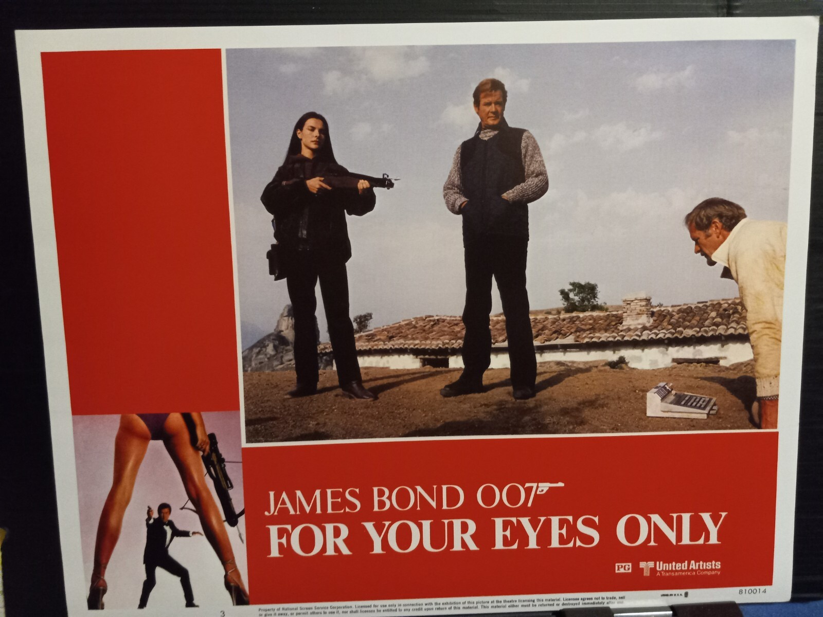 Lobby Card 1981 FOR YOUR EYES ONLY Roger Moore 007 Carole Bouquet ...