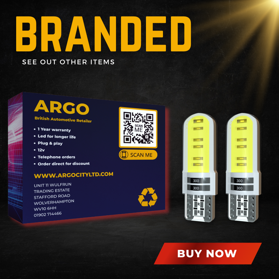 2x T10 501 Led Car Side Light bulbs Xenon White Cob W5W Sidelight ...