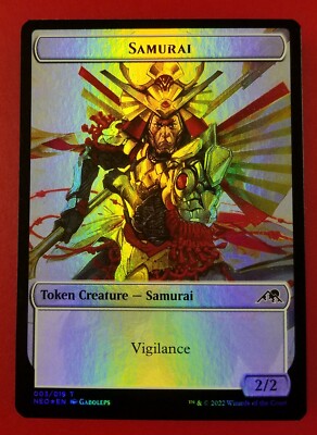 1x Samurai // Treasure (017) | FOIL TOKEN | Kamigawa Neon Dynasty | MTG ...