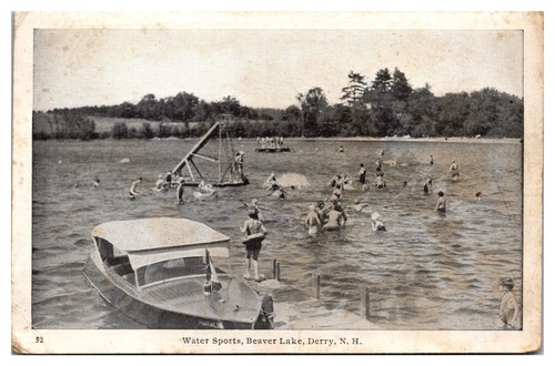 Vintage Water Sports, Wooden Boat, Swimming, Beaver Lake, Derry, NH ...