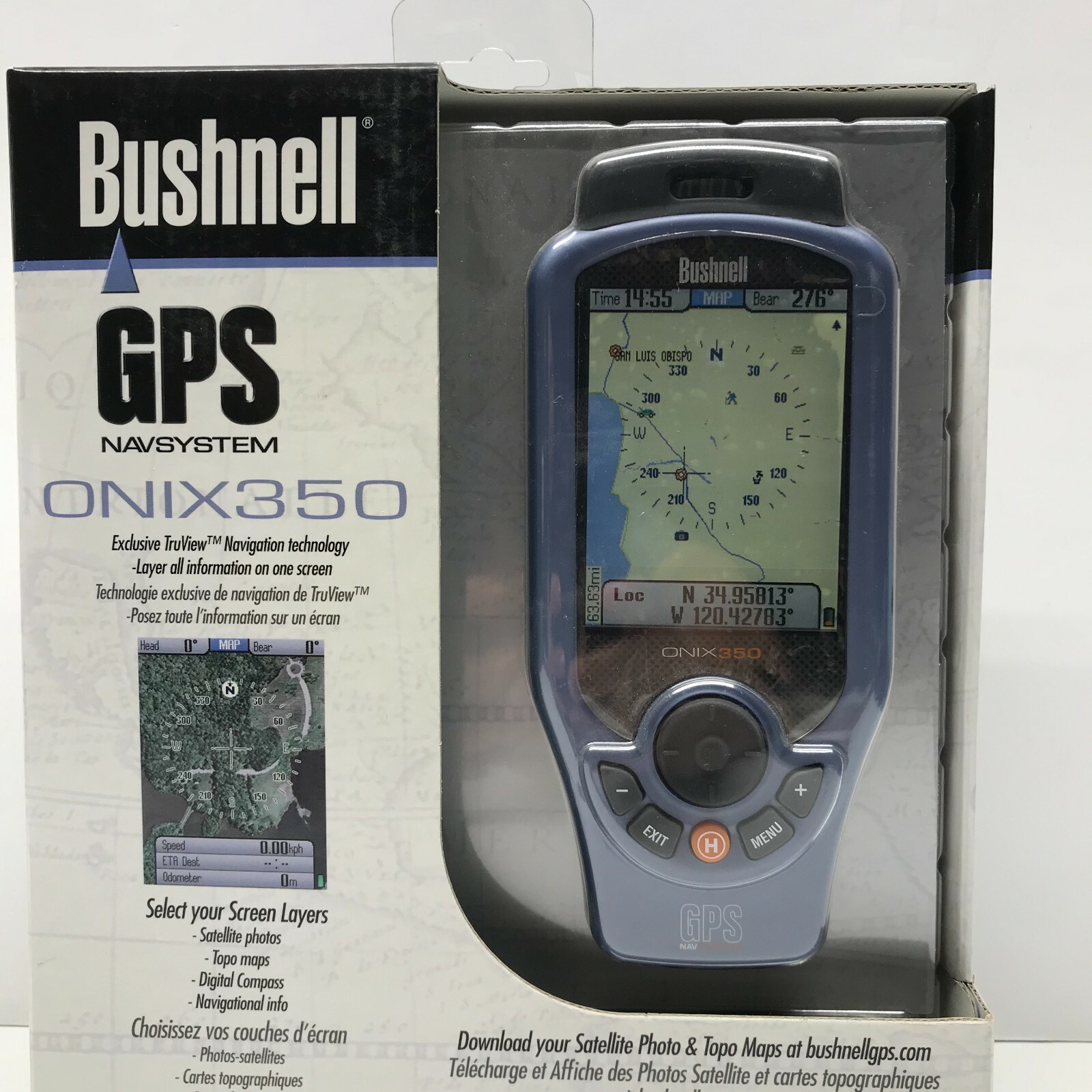 Bushnell Navsystem Onix350 3.5" Digital Screen Compass Satellite GPS ...