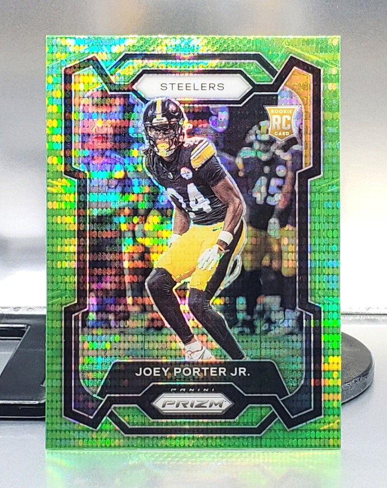 Joey Porter Jr - 2023 Panini Prizm RC Neon Green Pulsar #386 - STEELERS ...
