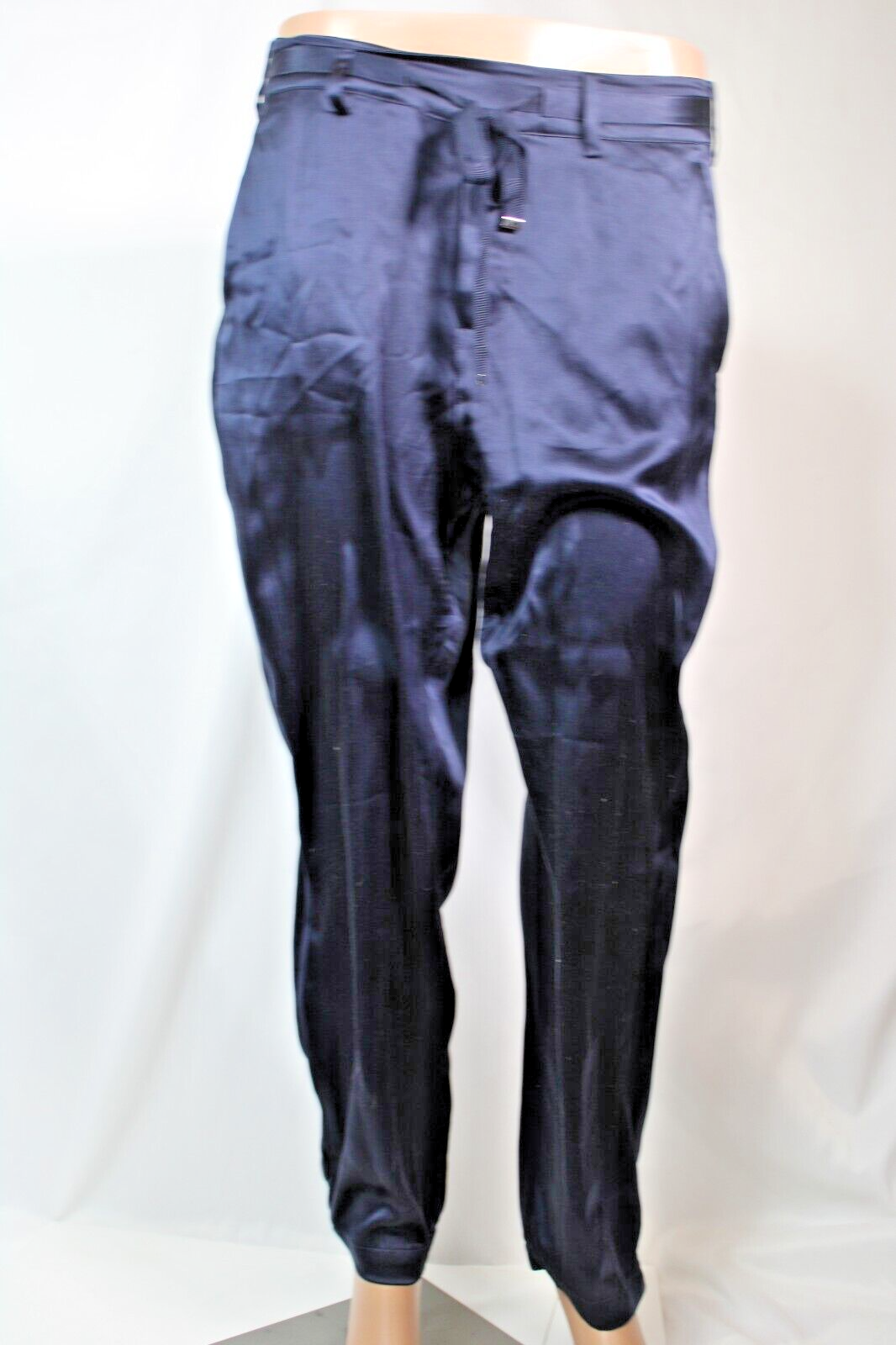 Cami Navy Blue Drawstring Pull On Silk Blend Pants - Size S | eBay