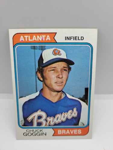 1974 Topps #457 Chuck Goggin Atlanta Braves EX-MT | eBay