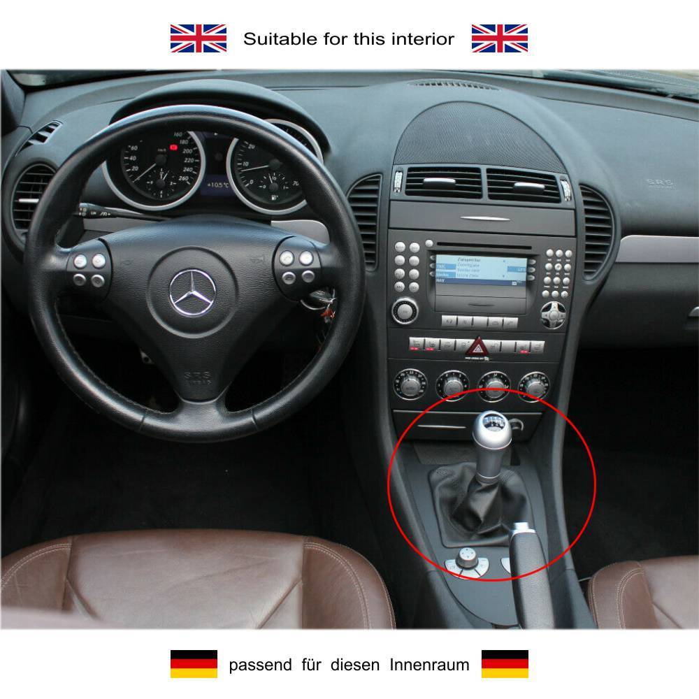Leather ICT gear shift knob gaiter boot for Mercedes SLK R171 thread ...