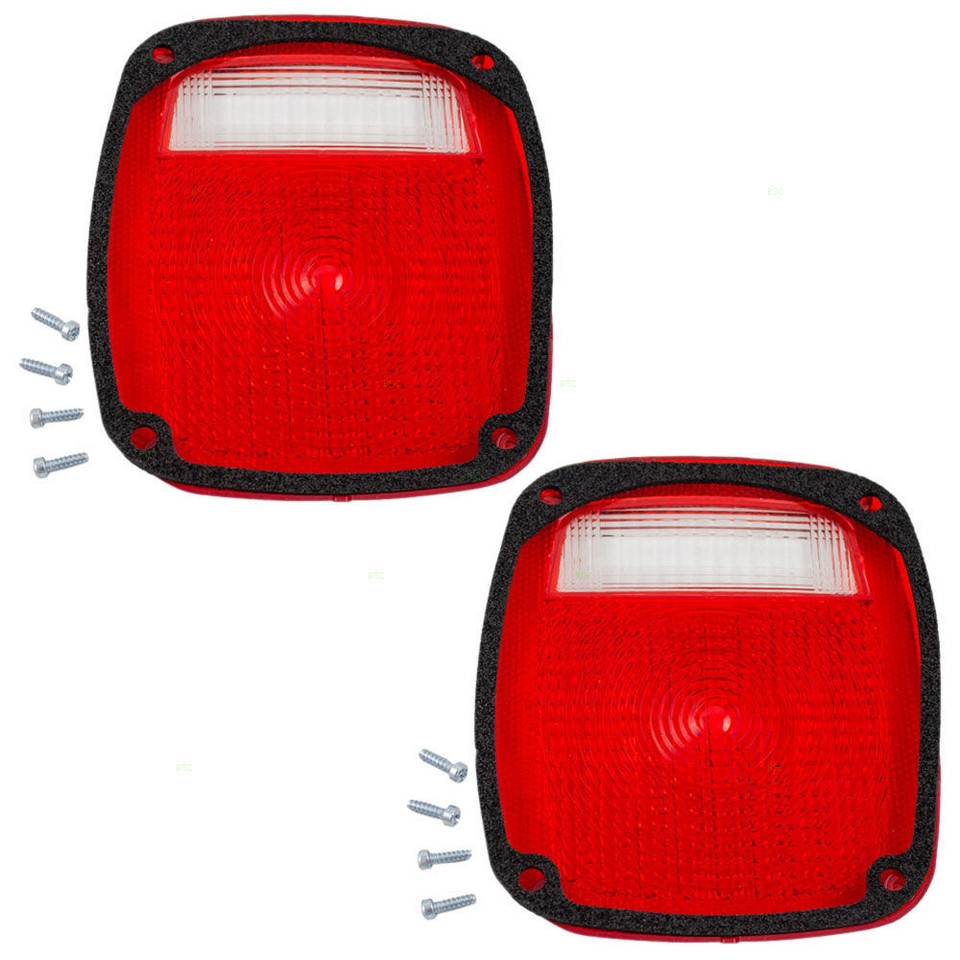 Tail Light Brake Lamp Lens Pair Rear Passenger OR Driver Side Right ...