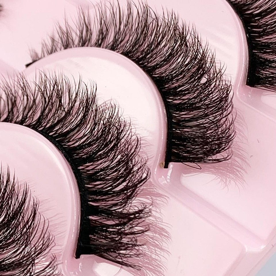 10Pairs Fluffy False Eyelashes Wispy Lashes 3D Volume Strip Lashes~ | eBay