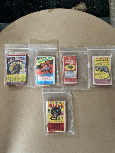 5 Vintage Firecracker Pack Label Lot DOT CLASS C | eBay
