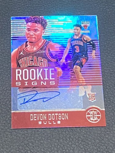 2020-21 Devon Dotson Rookie Signs Autograph RC Illusions #RS-DDO Bulls ...