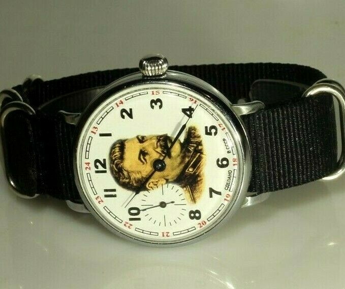 Wrist Watch Molniya Stalin 45mm Mens Mechanical Soviet Vintage Russian ...