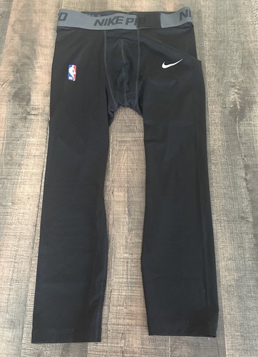 Nike Pro NBA Player Issued 3/4 Compression Tights Black Men's L Tall ...