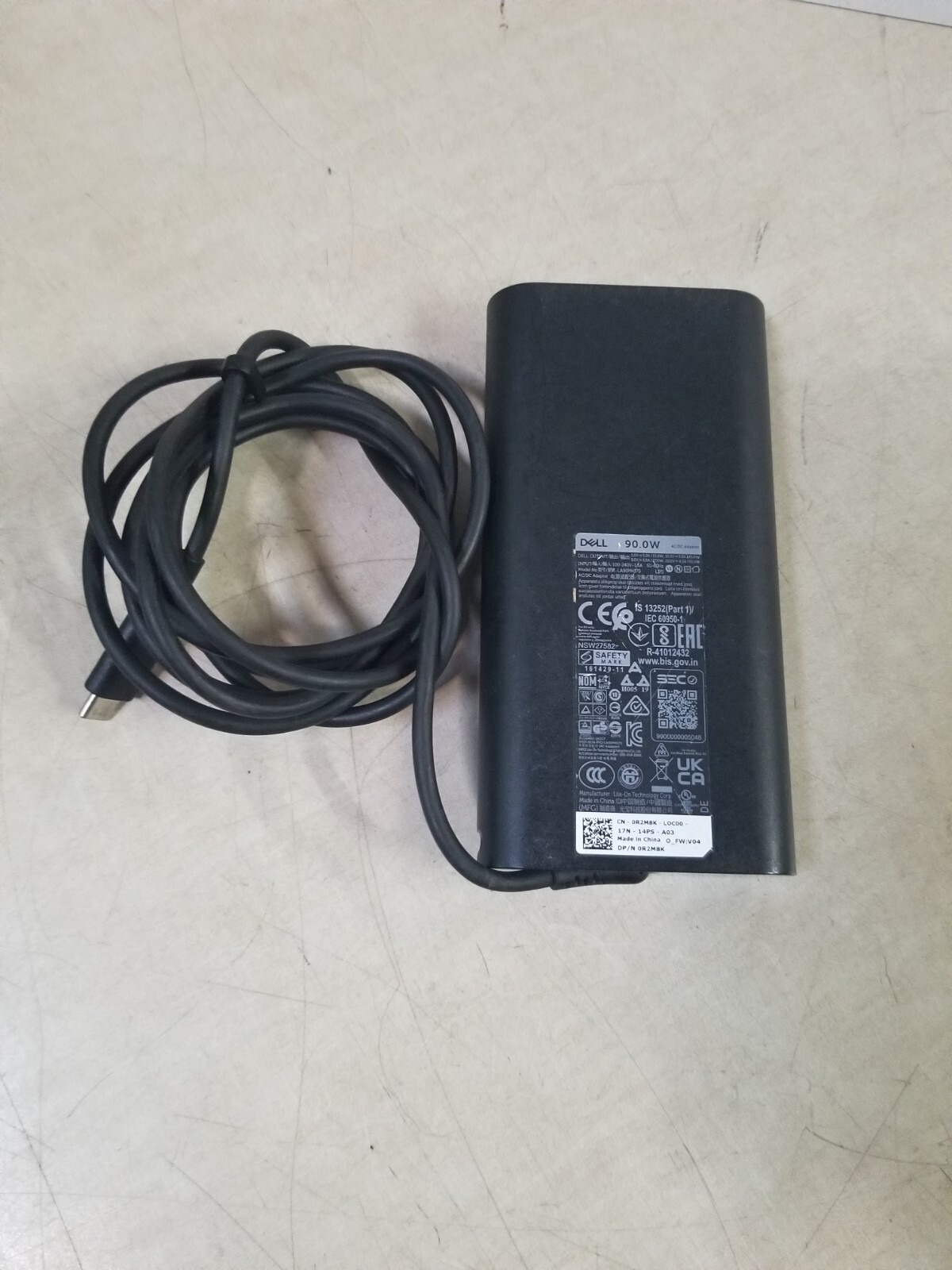 Genuine Dell AC/DC Adapter 90.0W Input- 100-240V 1.5A 50-60Hz NO Power ...