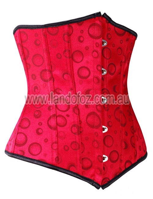 real quality RED CORSET @Size 10 sexy pirate gypsy wench mardi gras ...