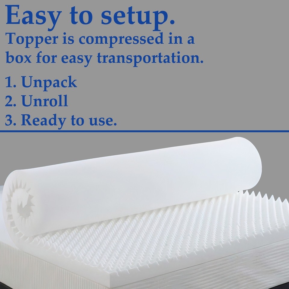 Onetan, Convoluted Egg Shell Breathable Foam Topper,Adds | eBay