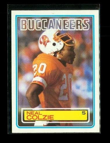 Vintage 1983 TOPPS Football Trading Card #177 NEAL COLZIE Tampa Bay ...