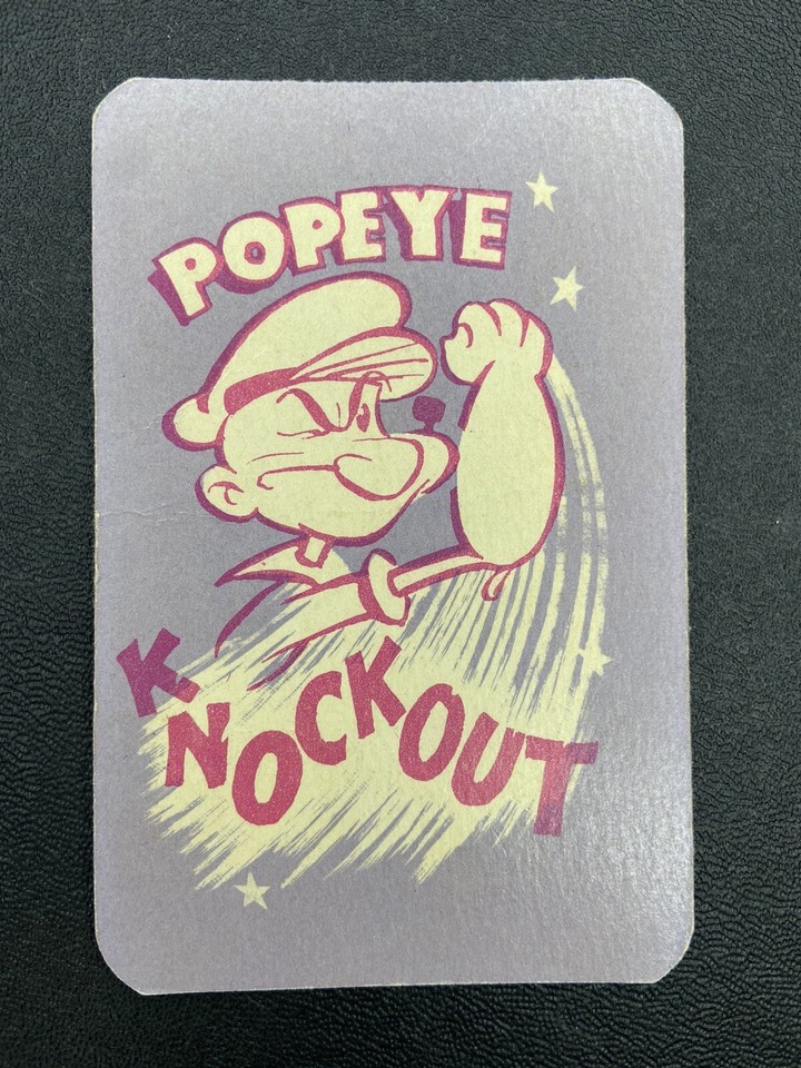 Popeye The Sailor Man card knock-out card game 1960 Spinach Card 2 | eBay