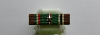 VINTAGE WW II EAME Pin Back 3/8" Ribbon Bar 1 SILVER BATTLE STAR | eBay