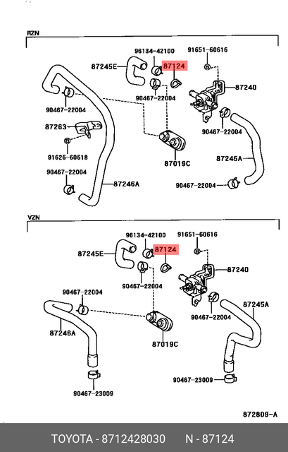 Genuine OE clamp heater 8712428030 for TOYOTA 87124-28030 online kaufen ...