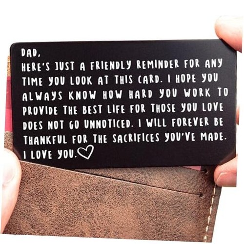 Wallet Card for Dad – Father's Day Gift from Son or Daughter "I Love ...