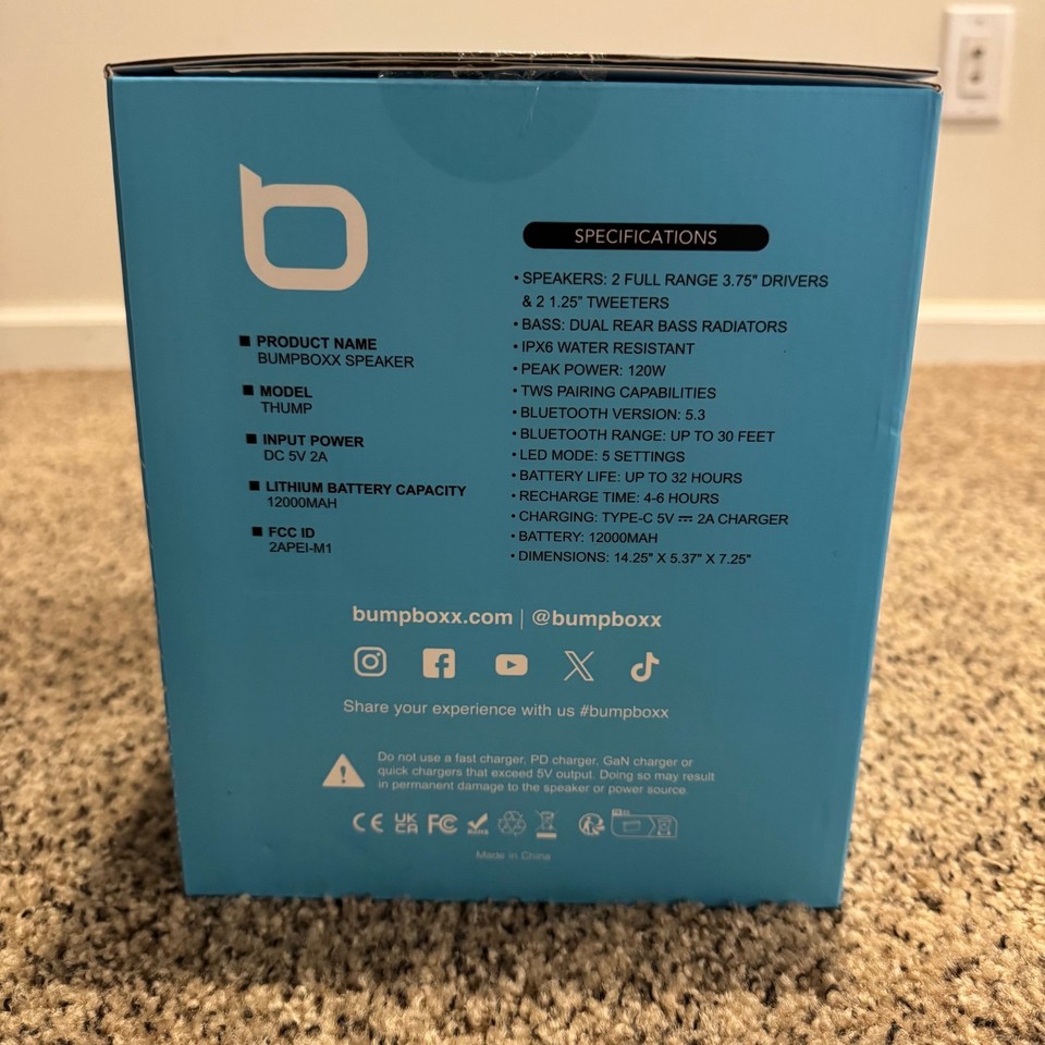 🔥 Monster Energy Authentic BUMPBOXX Thump Black Speaker Bluetooth IPX6 ...