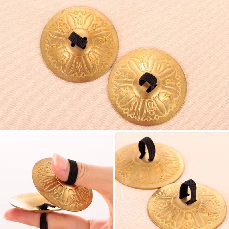 1Pair Creative Finger Cymbals Belly Dancing Cymbals Musical Instrument ...