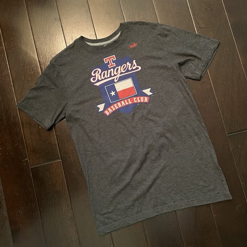 Nike T-Shirt Texas Rangers Baseball Club Short Sleeve Crewneck Gray ...