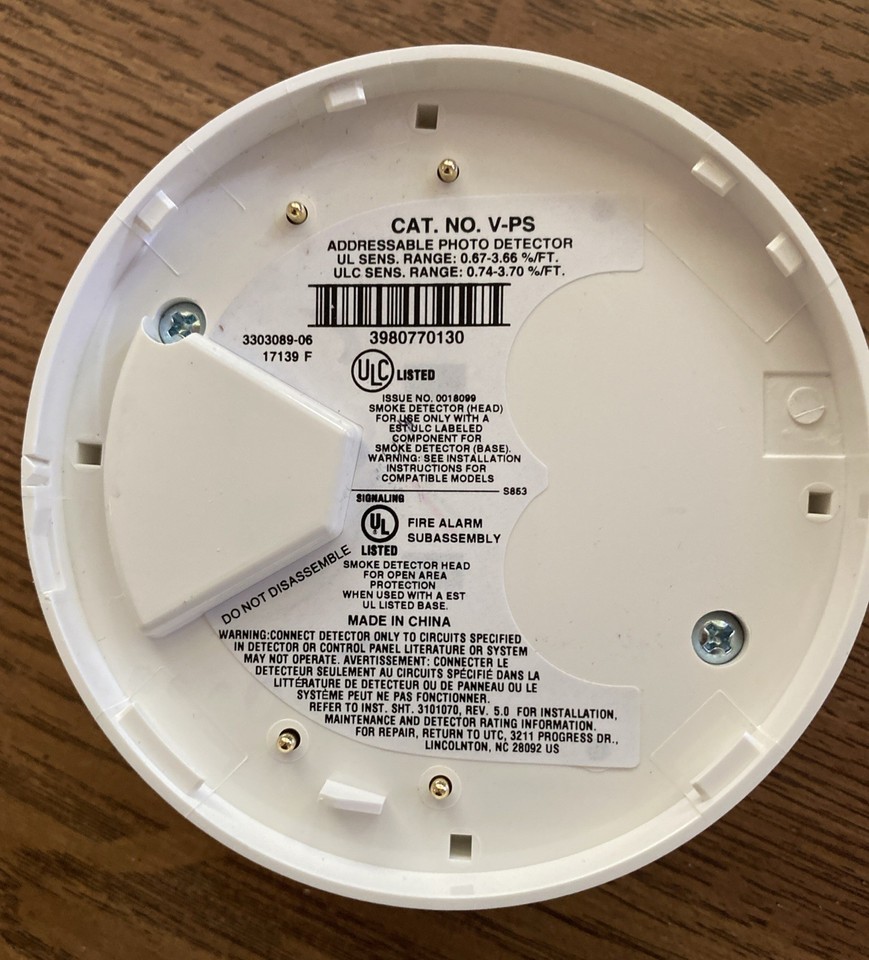 Vigilant V-PS Kidde Analog Addressable Photoelectric Smoke Detector ...
