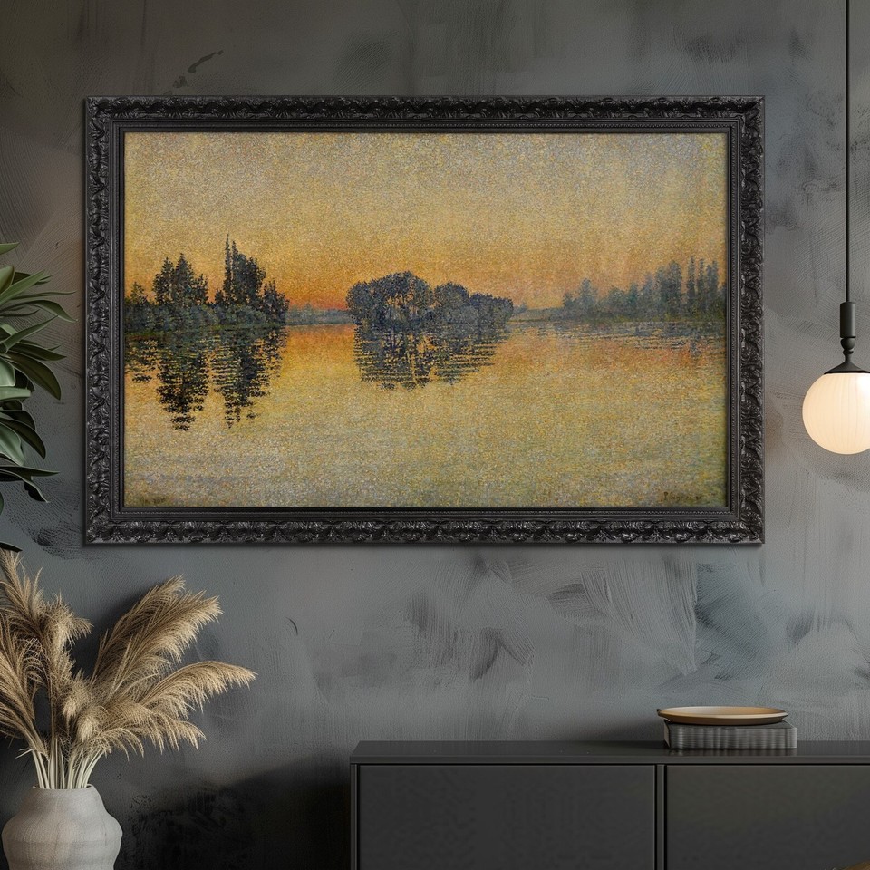 Decorated black frame for Samsung The Frame TV 32, 43, 50, 55, 65, 75 ...