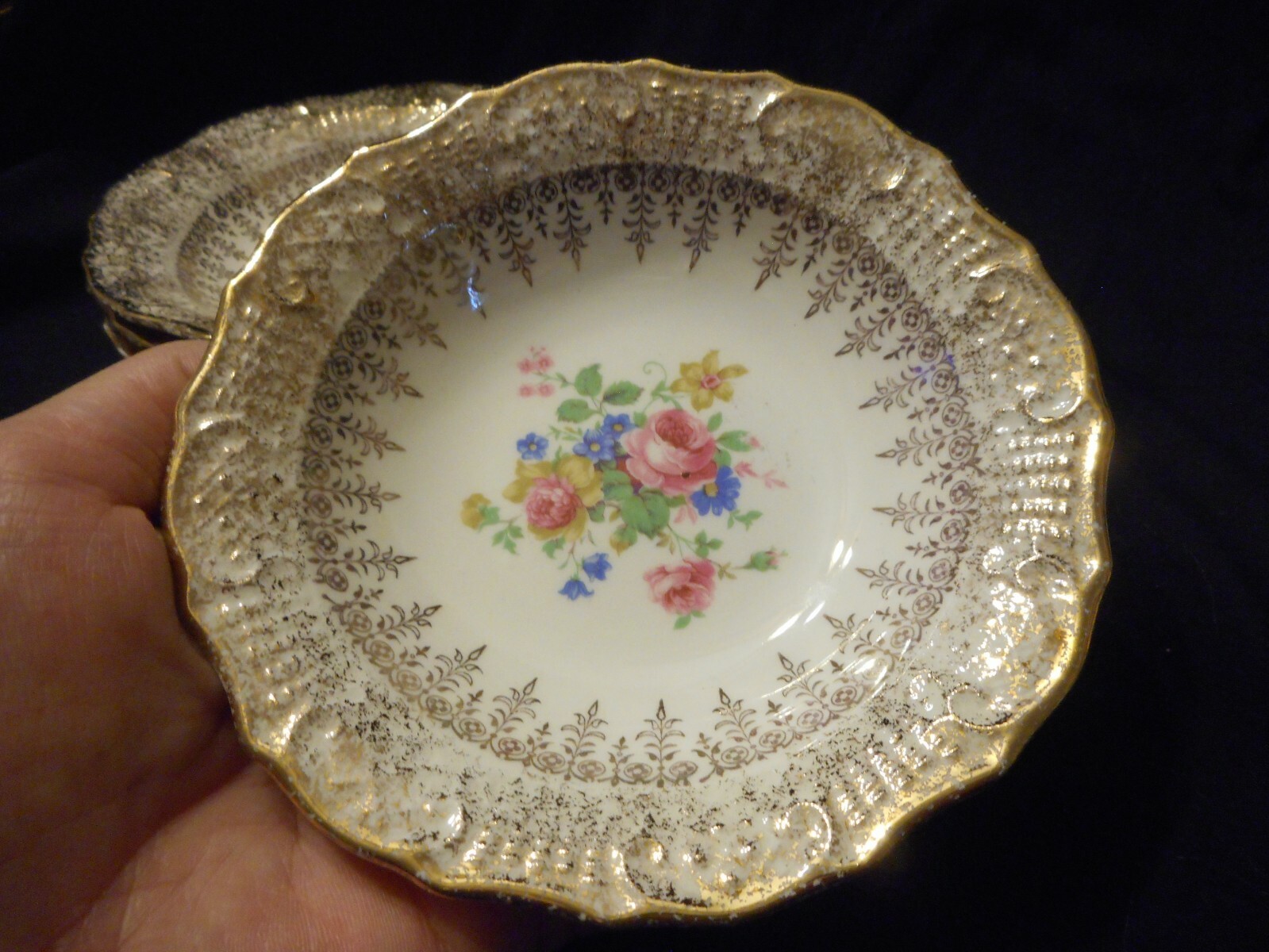 Vintage Washington Colonial China Set of 4 Berry Bowls 5" Wide - 2 ...