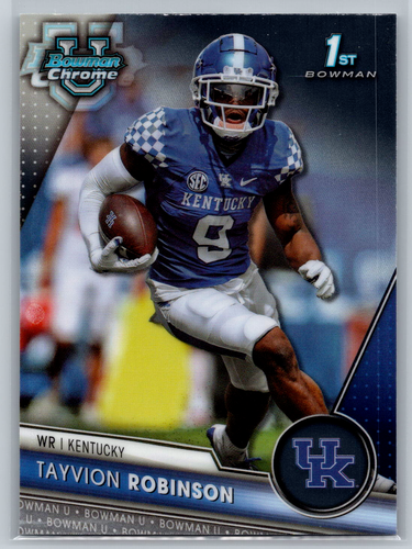 Tayvion Robinson 2023 Bowman Chrome U University 1st #12 Kentucky ...