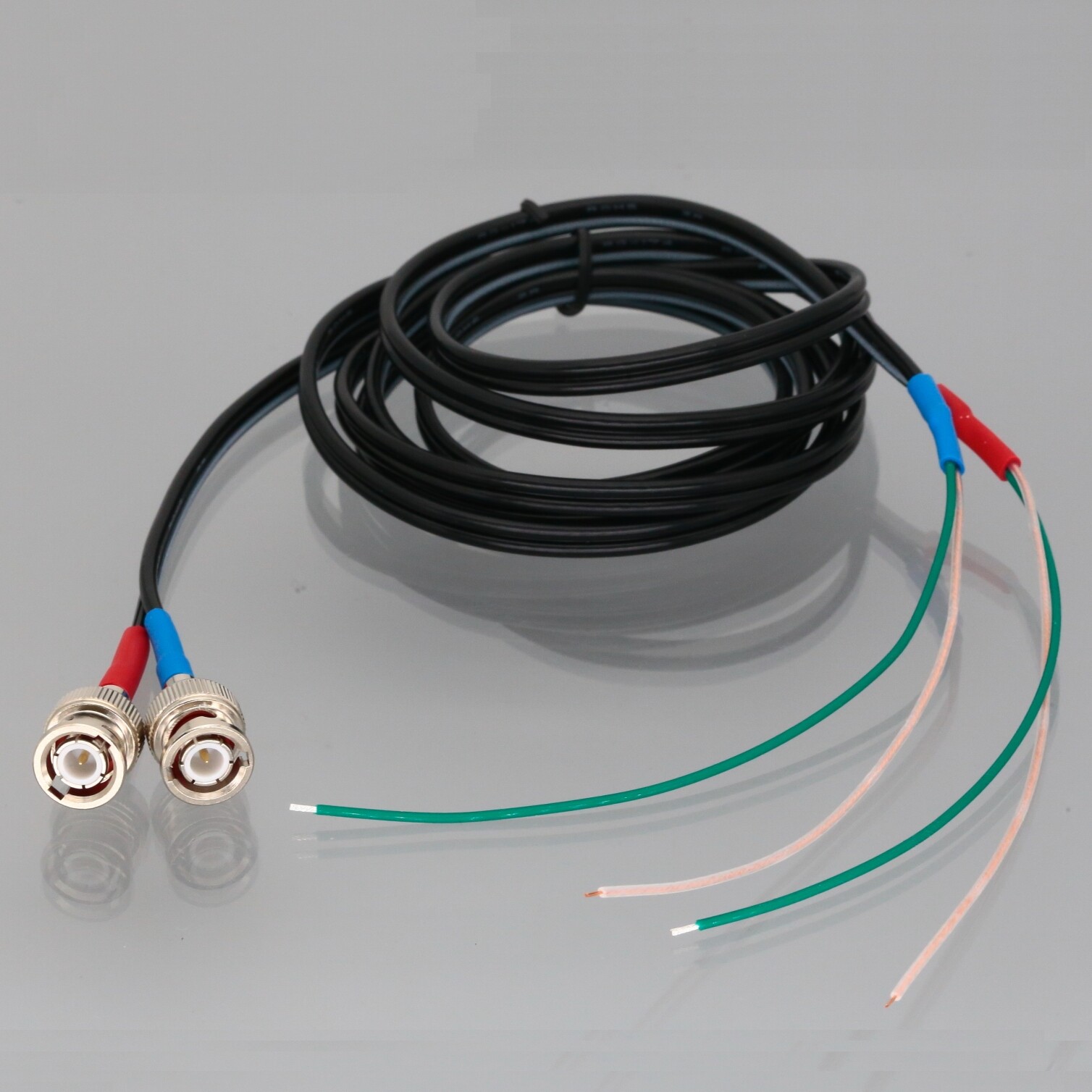 BNC to Flying leads Twin Coax cable fits GE Panametrics flow meters ...