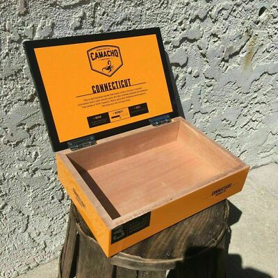 Camacho Connecticut Robusto Empty Wooden Cigar Box 8.5x6.75x2.25 | eBay