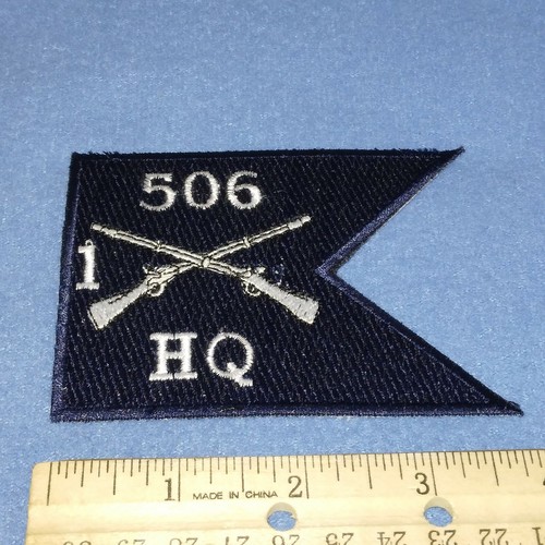 US Army HQ Co 1st Bn 506th Infantry Regt 4" Guidon flag patch | eBay