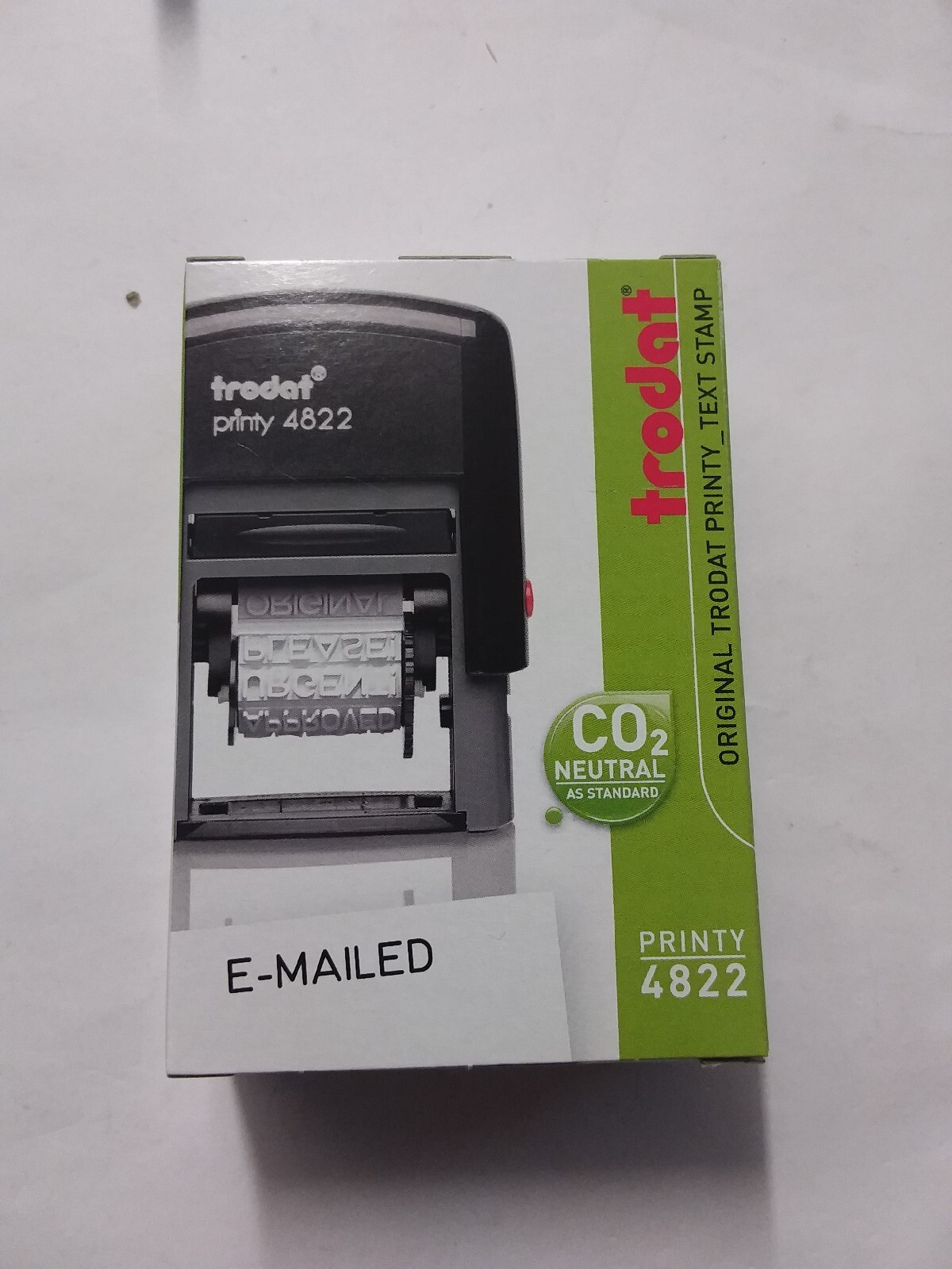 Trodat Printy 4822 Phrase Stamp With 12 Changeable Messages Black Self ...