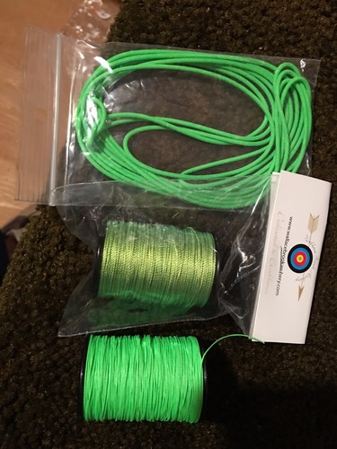 Flo Fluorescent Green BCY Nock & PEEP Bow String Serving Bowstring ...