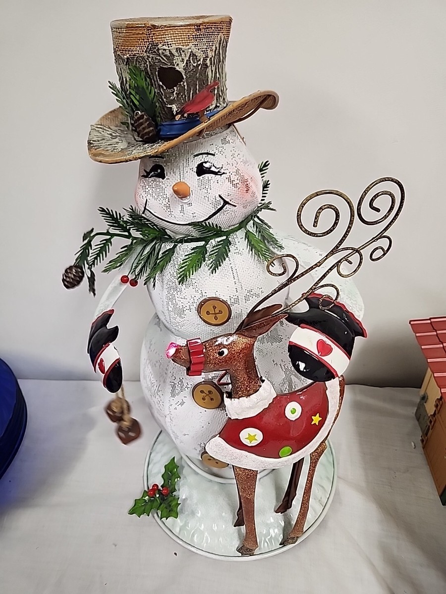 Metal Snowman Figurines Metal Snowman