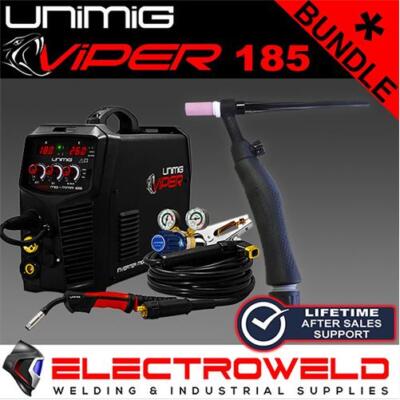 UNIMIG Viper 185 Mig / Tig / Stick Bundle - Welder + 17V Tig Torch ...