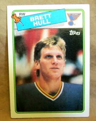 Brett Hull RC 1988-89 Topps Rookie Card#66-St. Louis Blues RW GOAT HOF ...