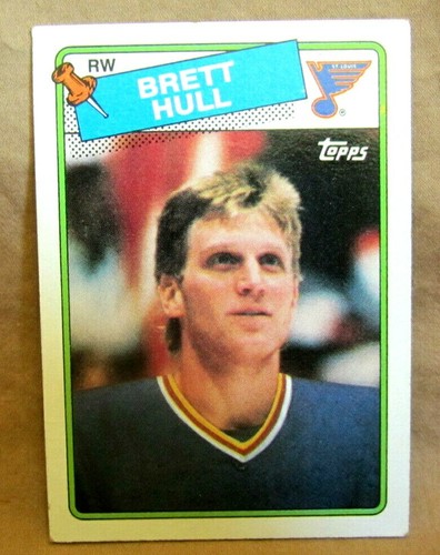 Brett Hull RC 1988-89 Topps Rookie Card#66-St. Louis Blues RW GOAT HOF ...