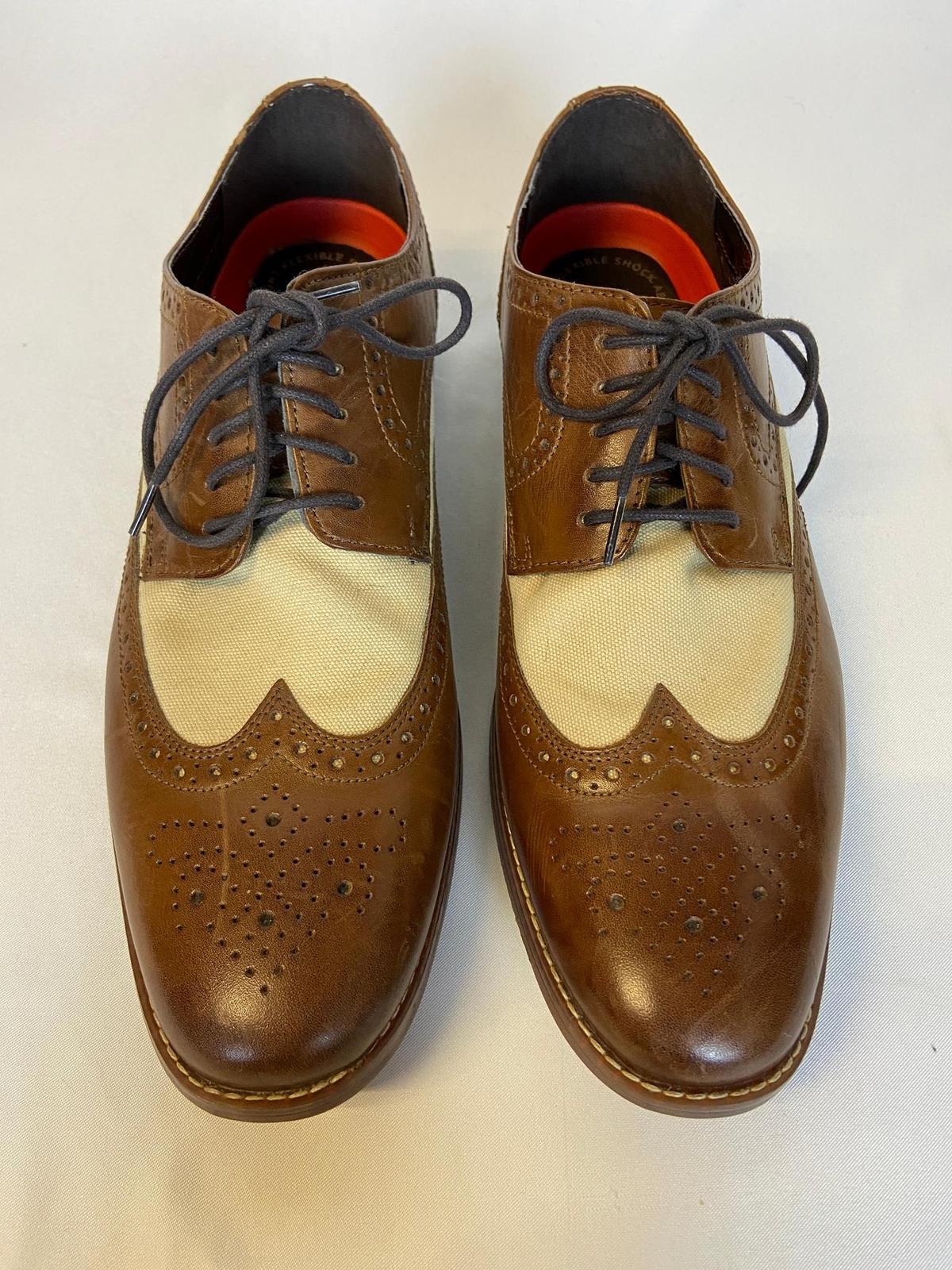 Rockport Size 10.5 Medium Brown Wing Tip Brogue Oxford Dress Shoes | eBay