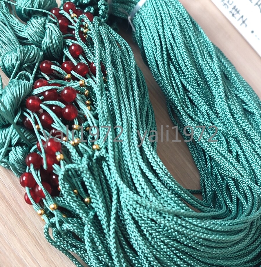 100Pcs Green Hand Woven Braided Beads Rope String Cord Rope For Pendant ...